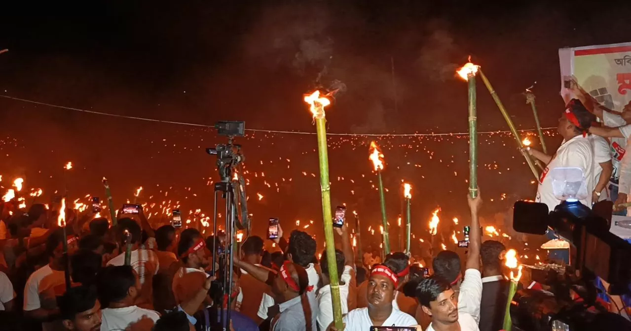 5 northern district ablaze with torch rallies demanding Teesta master plan implementation