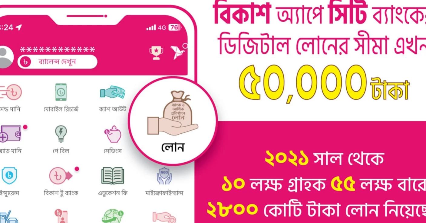 Collateral-free digital loan limit thru bKash app raised to Tk 50,000