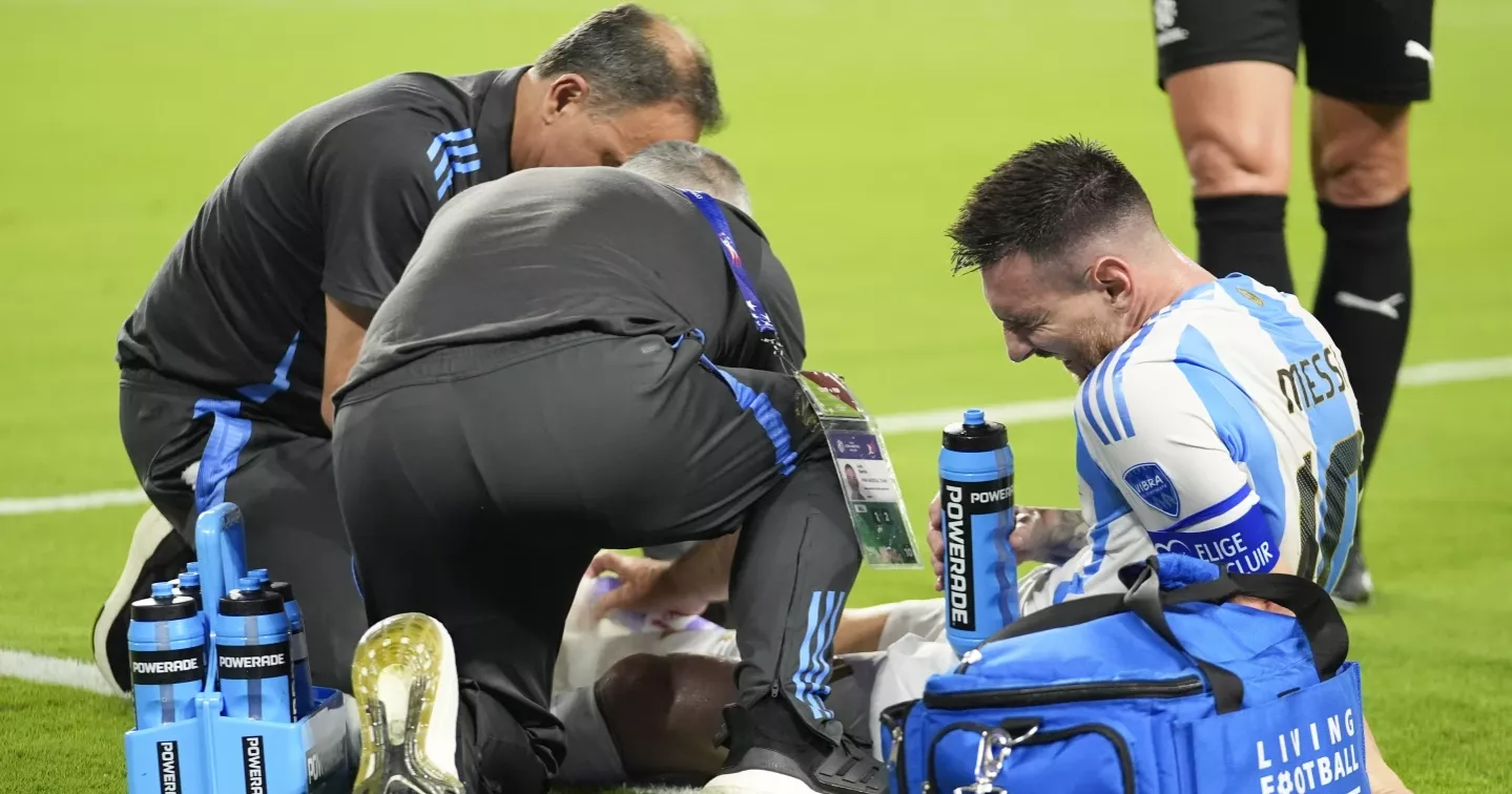 Lionel Messi exits Copa America final with apparent leg injury, ankle ...
