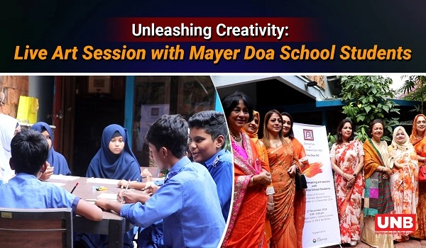Unleashing Creativity: Live Art Session with Mayer Doa School Students| United News Bangladesh ...